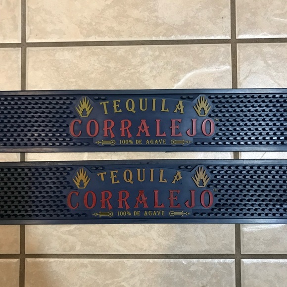 Dining | 2 Tequila Corralejo Drink Spill Bar Rubber Mat Rail Runner 10 ...